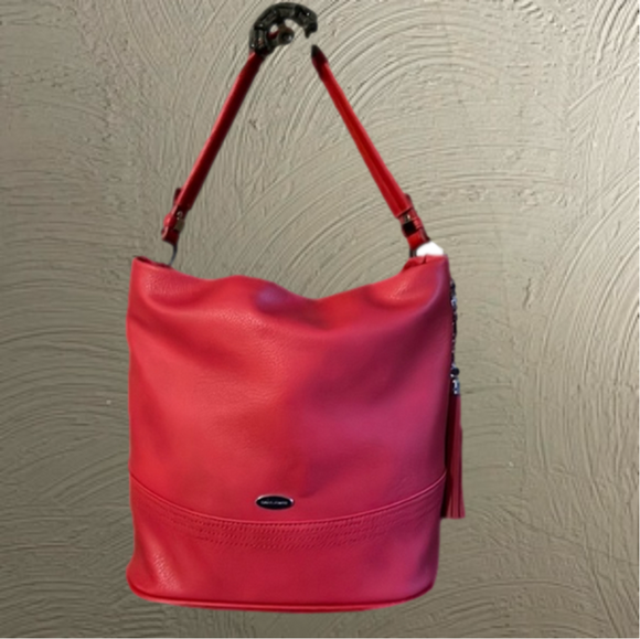 David Jones | Bags | Red Davis Jones Paris Hobo Bag | Poshmark